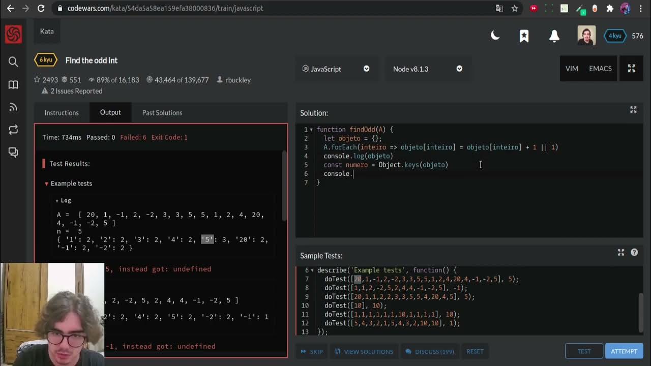 CodeWars - explicando lógica do kata Find the odd int! - YouTube