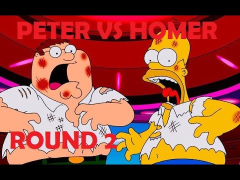 Family Guy - Peter Fights Homer Simpson Part 2 - YouTube