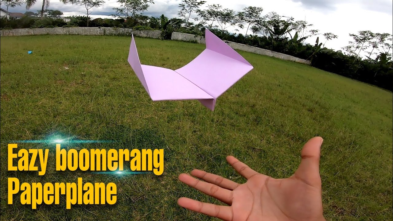 Pesawat kertas simpel dan mudah terbang - pesawat kertas boomerang ...