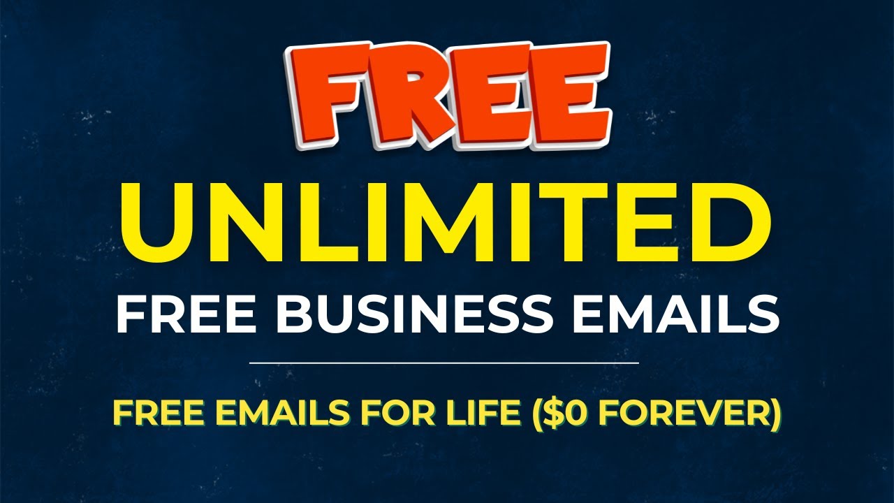 Free Unlimited Business Emails for Life (No Hosting Required!) - YouTube