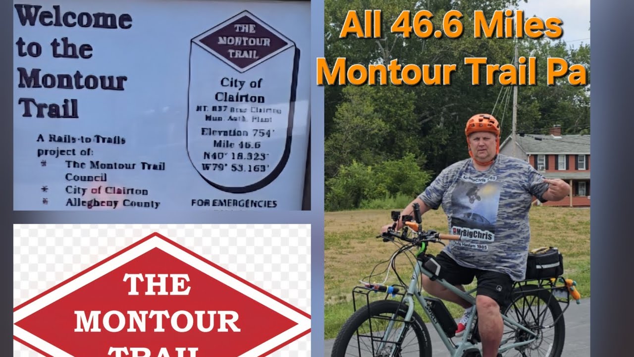 The Montour Trail ALL 46.6 Miles! Clairton PA to Coraopolis PA! Ridin ...