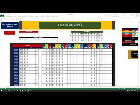 PLANILHA GRATUITA MEGA OU DUPLA SENA GARANTE 100% QUINA COM 05 ACERTOS + FILTROS AVANÇADOS