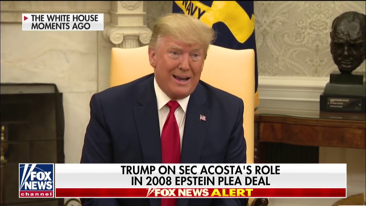 Trump Defends Acosta Amid Resignation Calls Over Epstein Case - YouTube