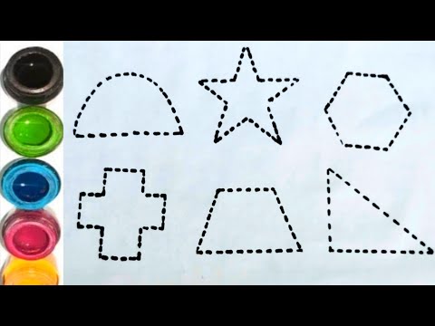 Drawing shapes l shapes drawing for kid's l 2d shapes l semicircle l ...