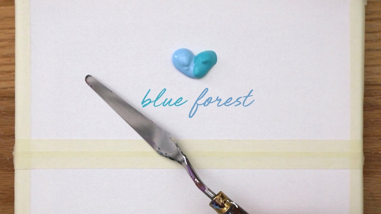 Blue Forest Painting | Step by step Acrylic painting #177 - YouTube