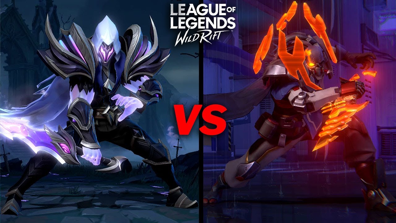 Pyke Project VS Ashen Knight Skin Comparison Wildrift - YouTube