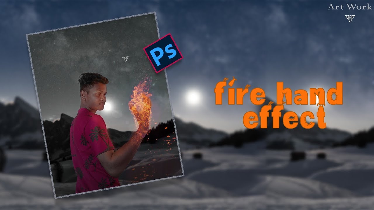 Photoshop manipulation || fire hand effects || digital art || @itx ...