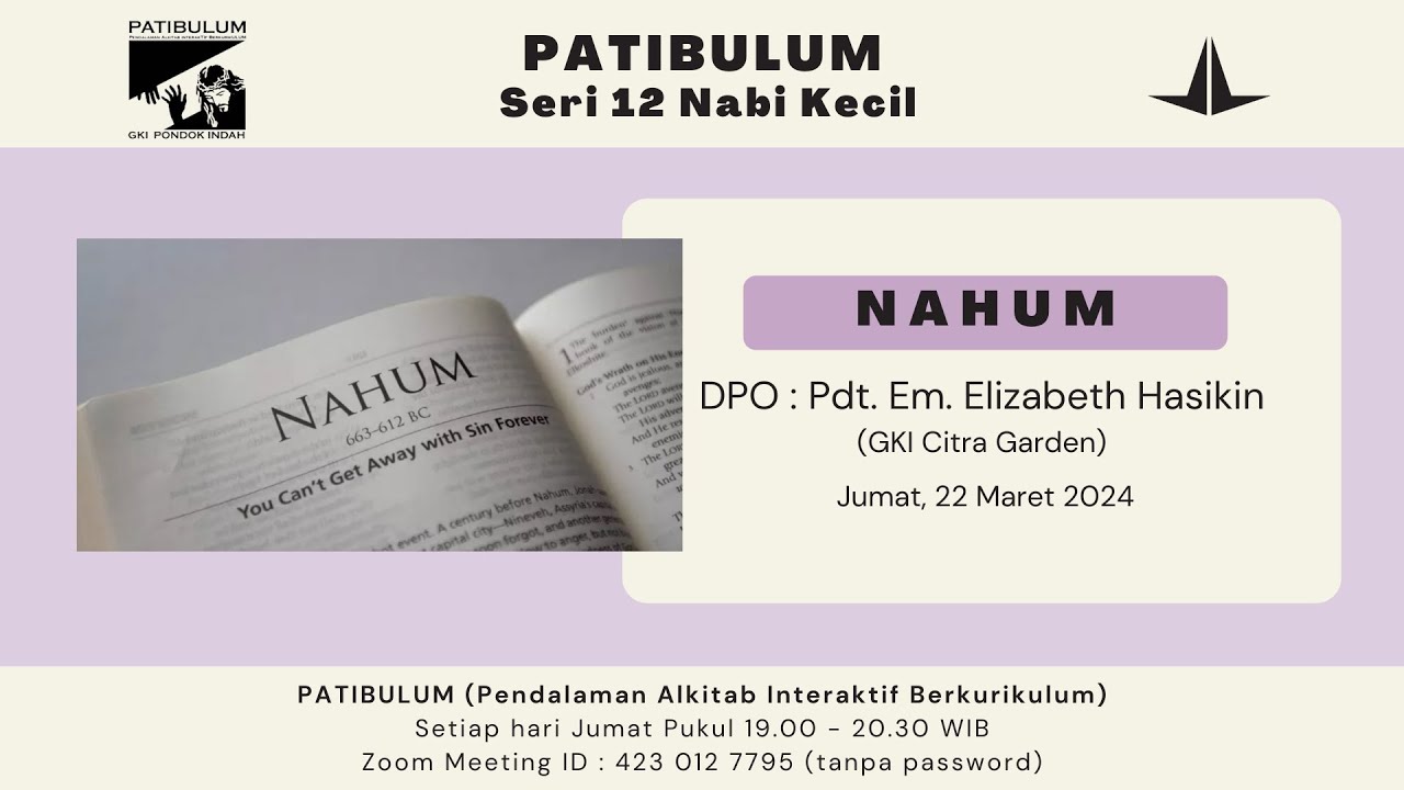 Patibulum - Seri 12 Nabi Kecil : NAHUM - YouTube