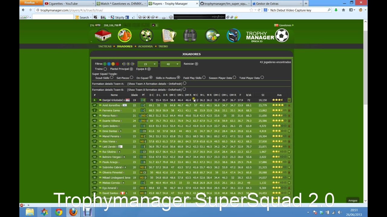 Trophymanager Super Squad 2.0 Demo - YouTube