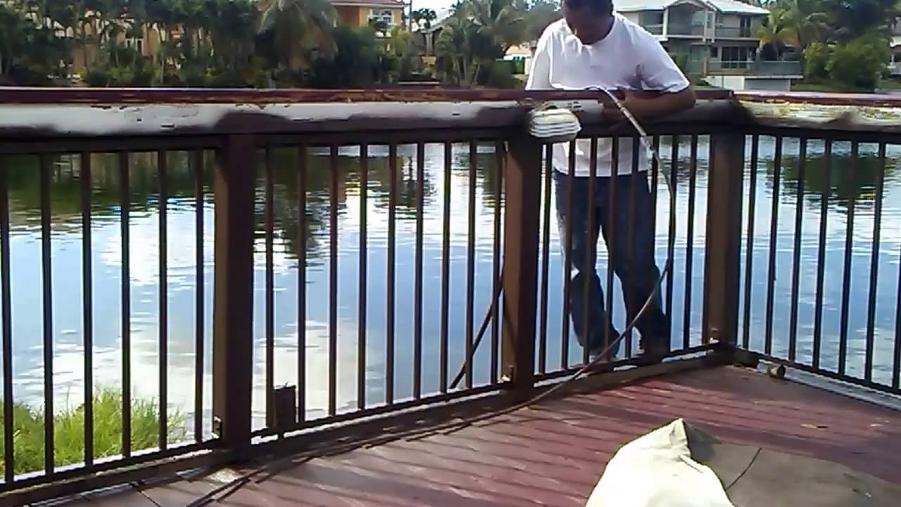 Dock painting - How to Painting the Metal Bars - YouTube