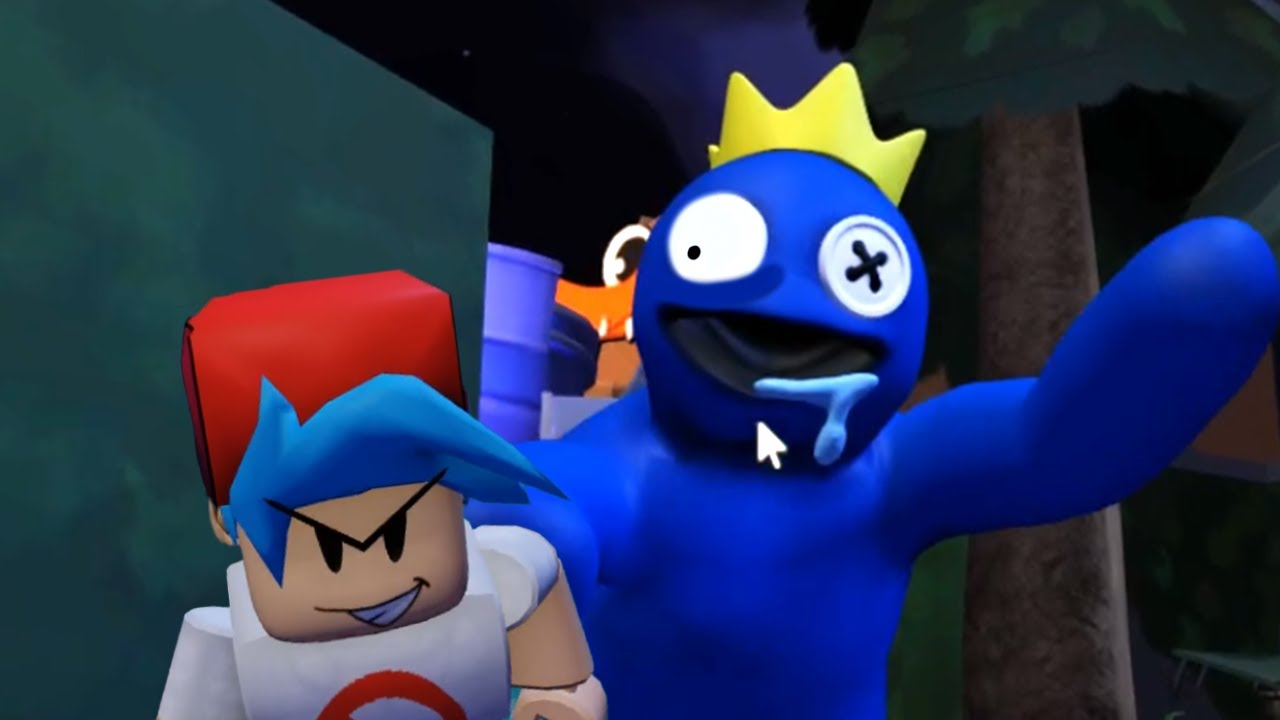 how to survive blue in rainbow friends - YouTube