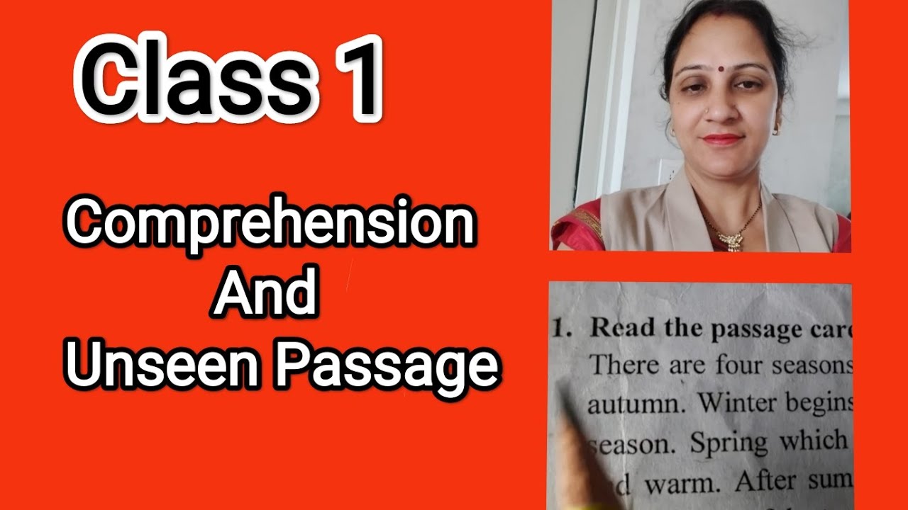Class 1 Comprehension and Unseen Passage | Reading Comprehension ...