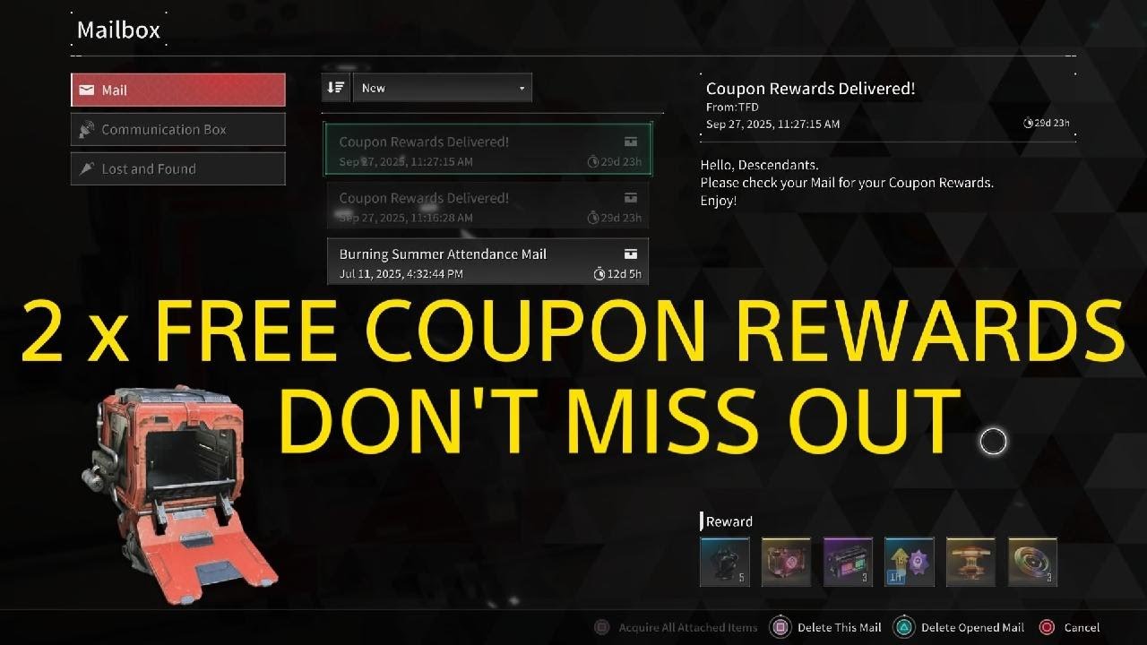 2 x FREE COUPON REWARDS, DON'T MISS OUT - The First Descendant - YouTube
