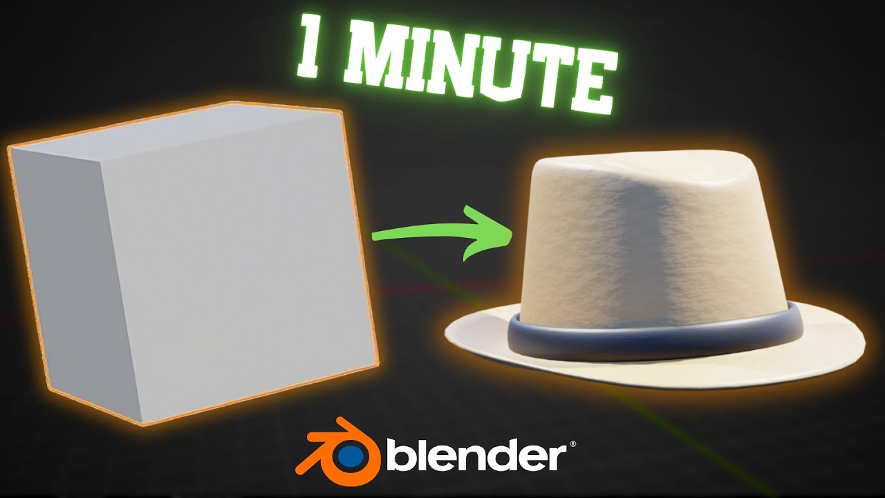 Create a Top Hat in Blender in 1 Minute! - YouTube