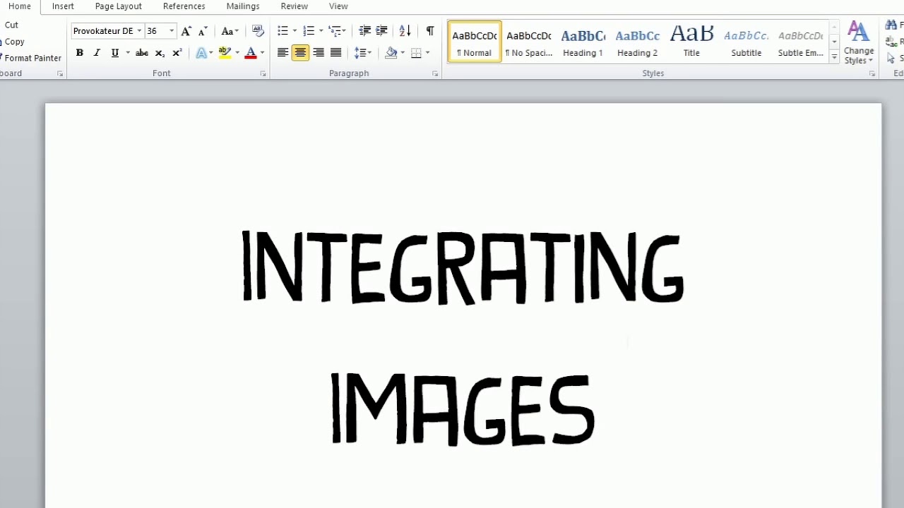 Integrating Images and Image Placement - YouTube