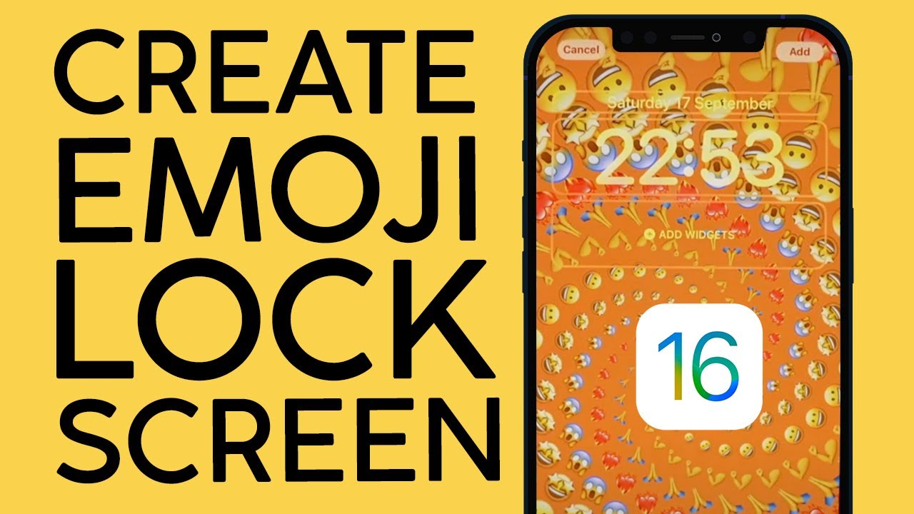 How to Create Emoji Lock Screen Wallpaper on Iphone | iOS 16 | Lock ...