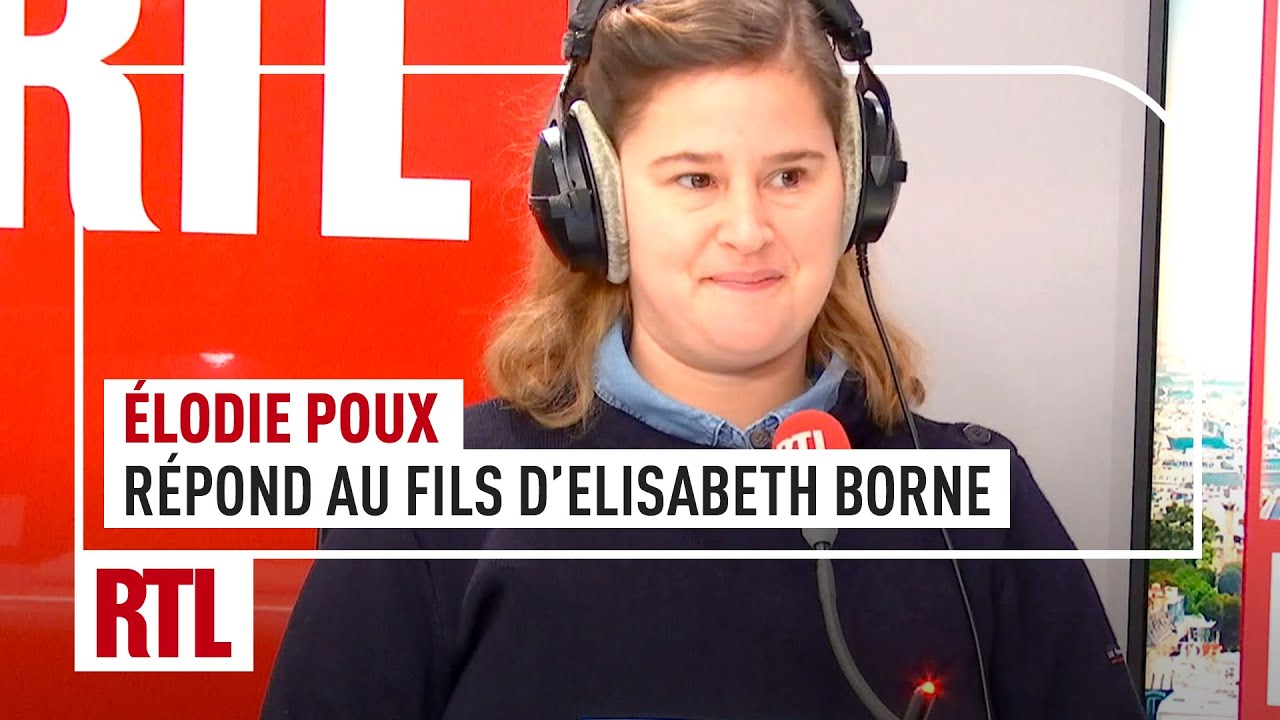 Elodie Poux répond à la question du fils d'Elisabeth Borne - YouTube
