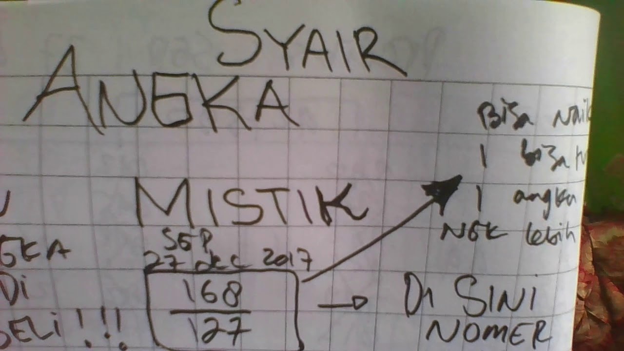 PREDIKSI nomer togel singapura tgl 27 dec 2017 ANGKA MISTIK - YouTube