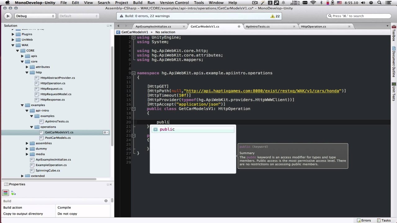 Web API Kit - Creating an HTTP operation - YouTube