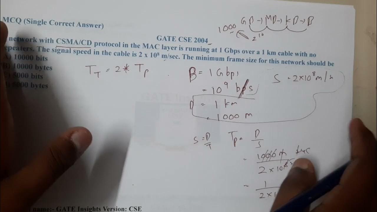 GATE CSE 2004 || Computer Networks || GATE Insights Version: CSE - YouTube