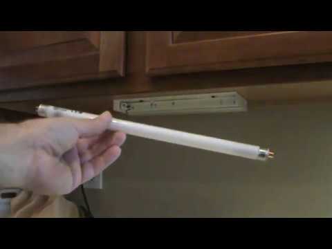 How to Remove Under Counter Cabinet Fluorescent Light Tube - YouTube