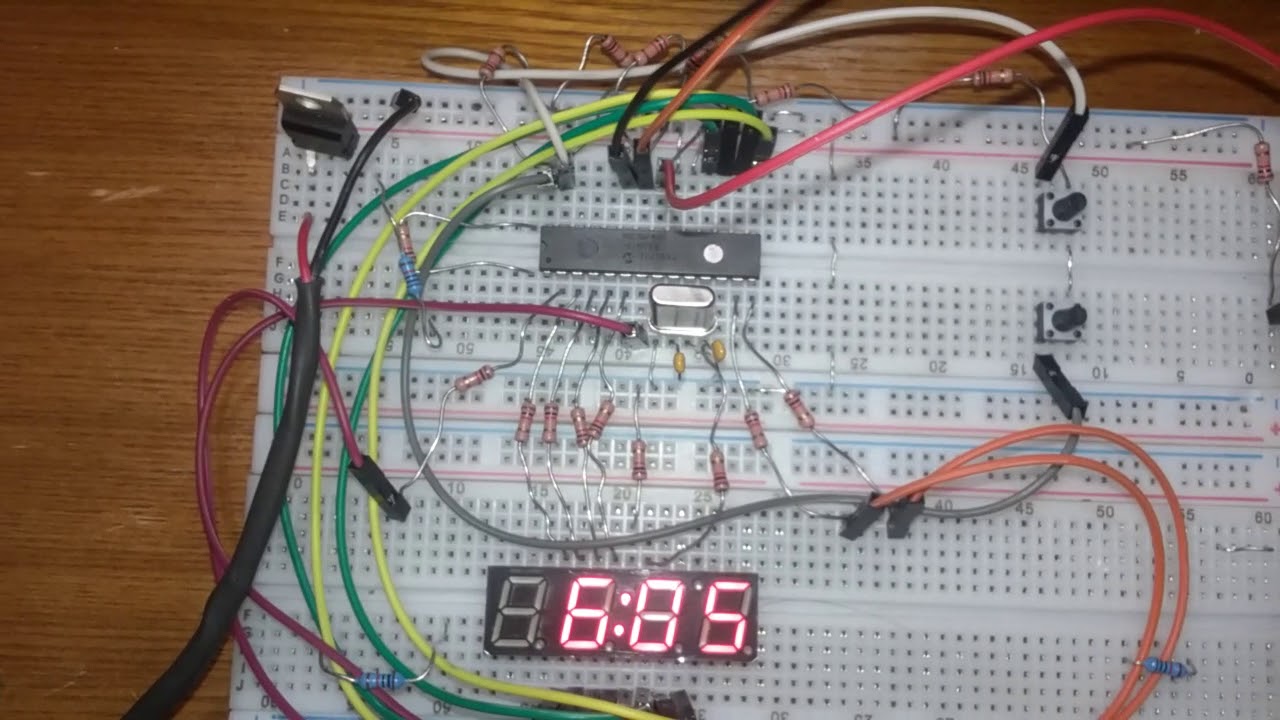 LDMicro PIC Microcontroller Car Clock / Chronograph project - YouTube