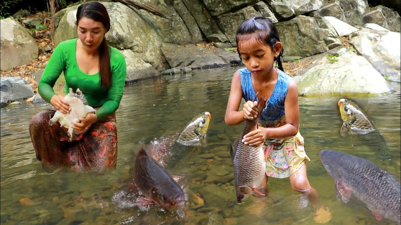 Catch big fish & Turtle of survival-Steamed big fish spicy with lemon ...
