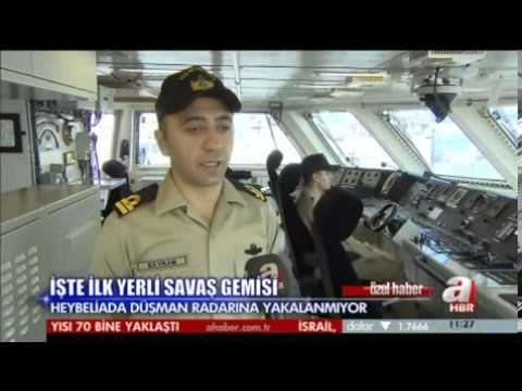 İLK YERLİ SAVAŞ GEMİSİ 'HEYBELİADA' KAPILARINI A HABER'E AÇTI | A Haber