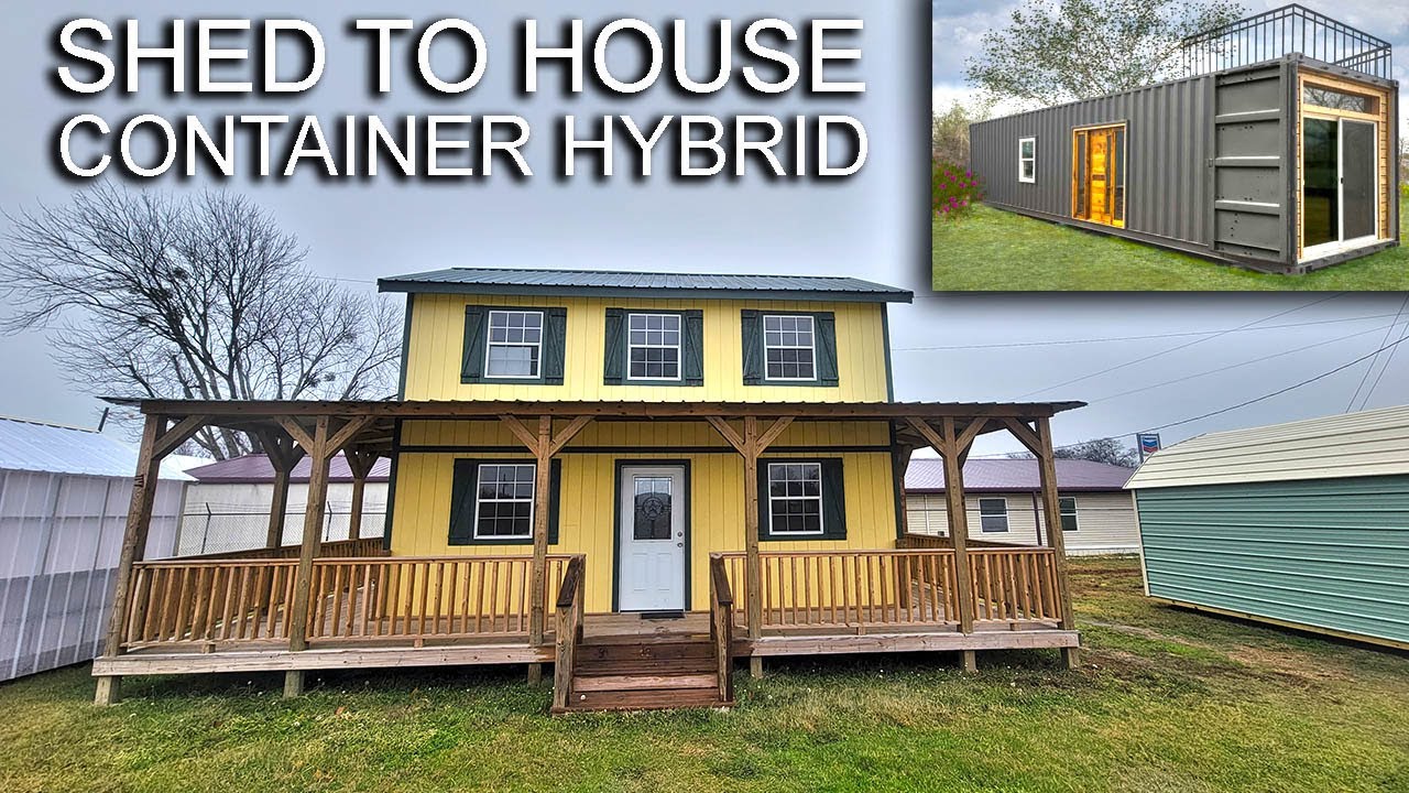 Shed To House Shipping Container Hybrid - YouTube