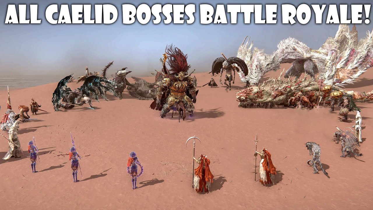 The Super Mega Battle Royale of ALL CAELID BOSSES - Elden Ring - YouTube