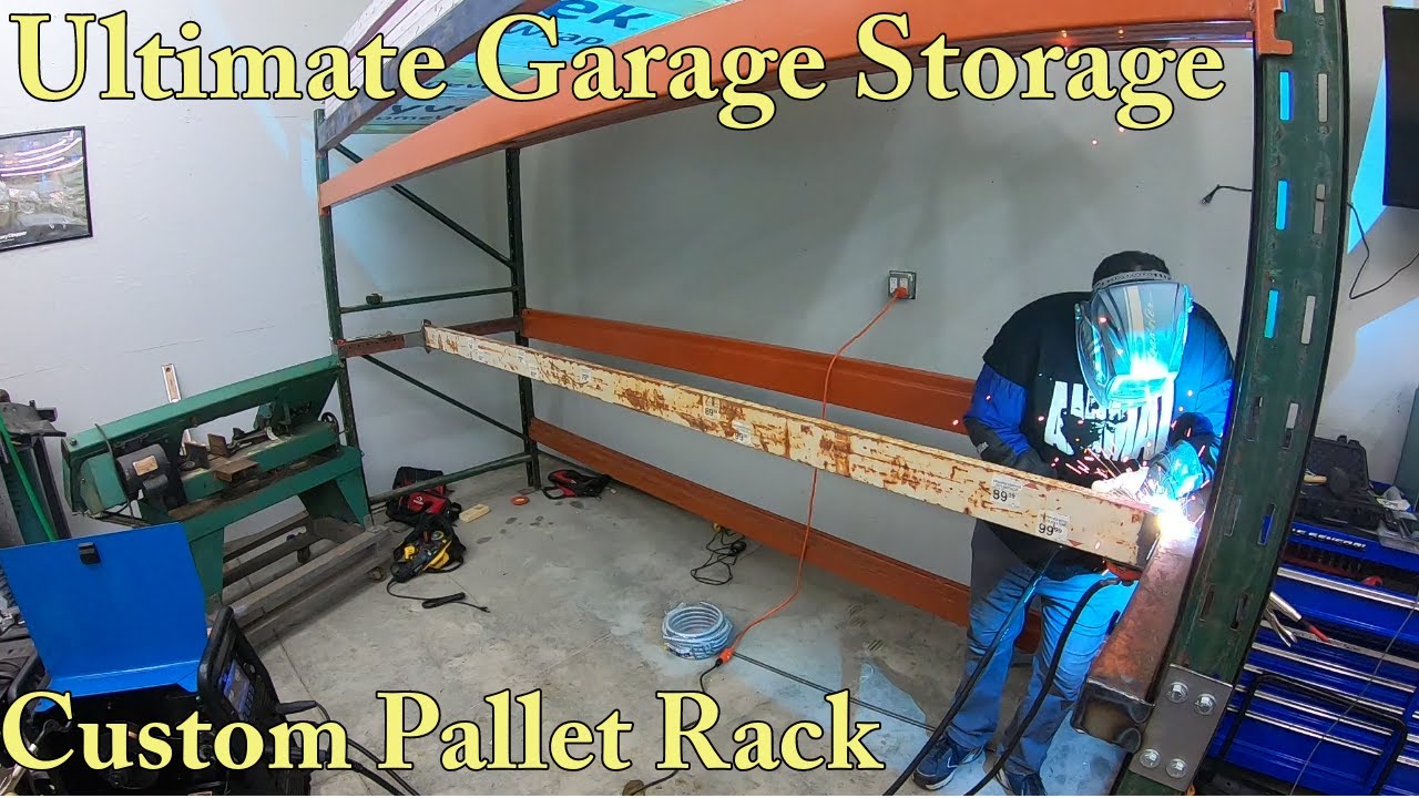 Ultimate Garage Storage - Custom Pallet Rack Build - YouTube