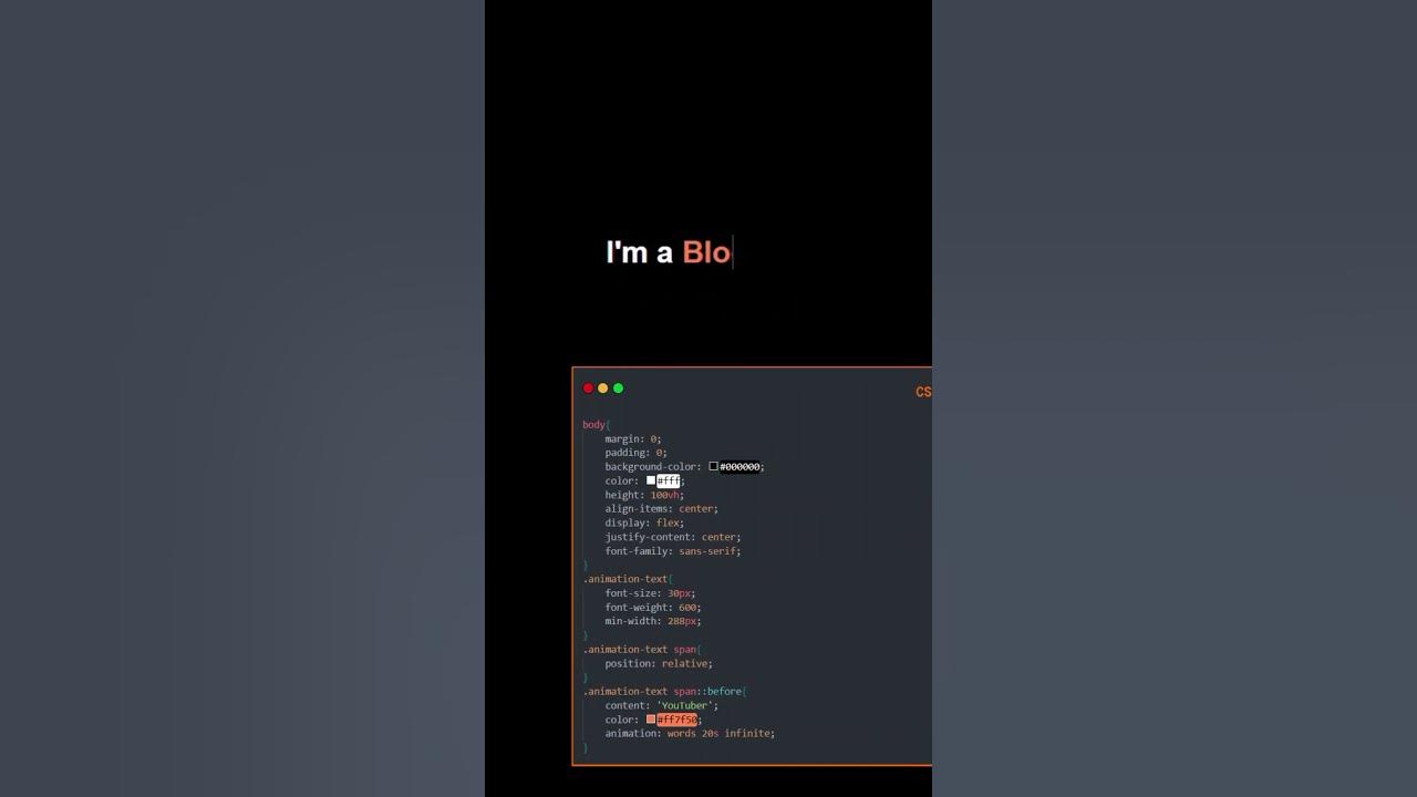 Typing Text Using Html And Css Only No Javascript Coding Htmlcss Tutorial Typingtext