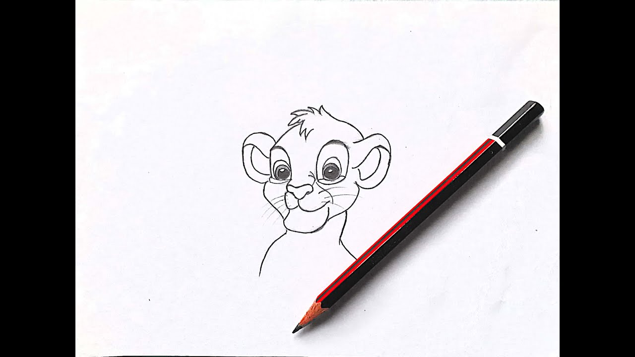 How to draw Simba | The Lion King | Easy step by step drawing tutorial ...