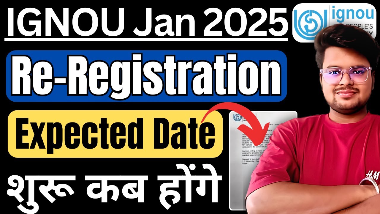 🚨 IGNOU January 2025 Re-Registration Dates Revealed! Don't Miss This ...