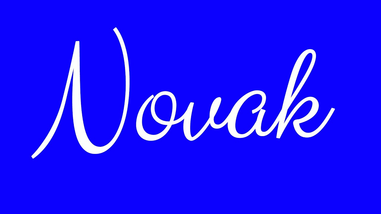 Learn how to Sign the Name Novak Stylishly in Cursive Writing - YouTube