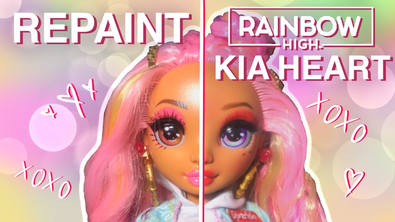 REPAINT! Kia Heart | Rainbow High OOAK Doll - YouTube