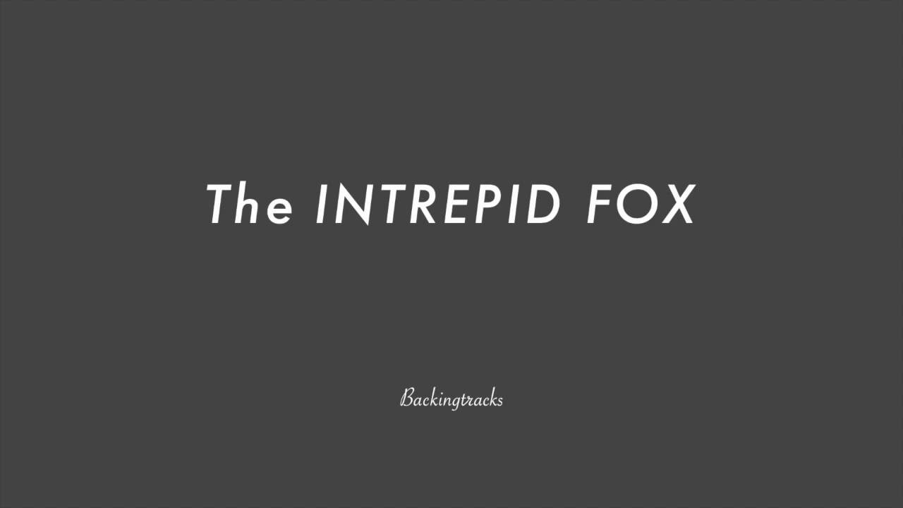 The Intrepid Fox chord progression - Jazz Backing Track Play Along The ...