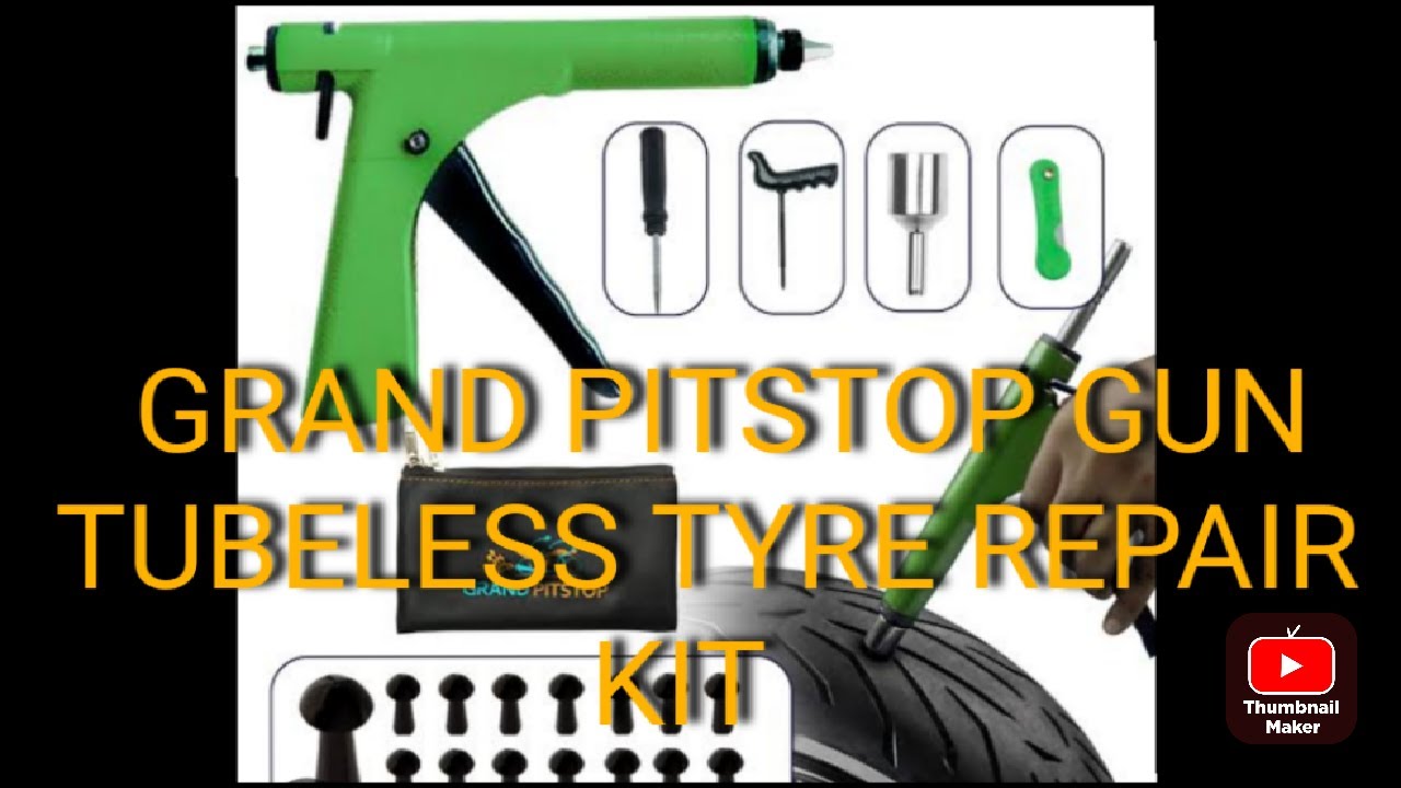 Grand pitstop gun tubeless tyre PUNCTURE REPAIR KIT review and working ...