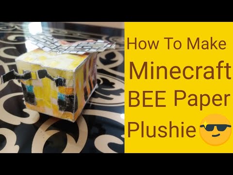 How To Make Minecraft Bee Paper Plushie By Cool Crafts With Rayan - YouTube