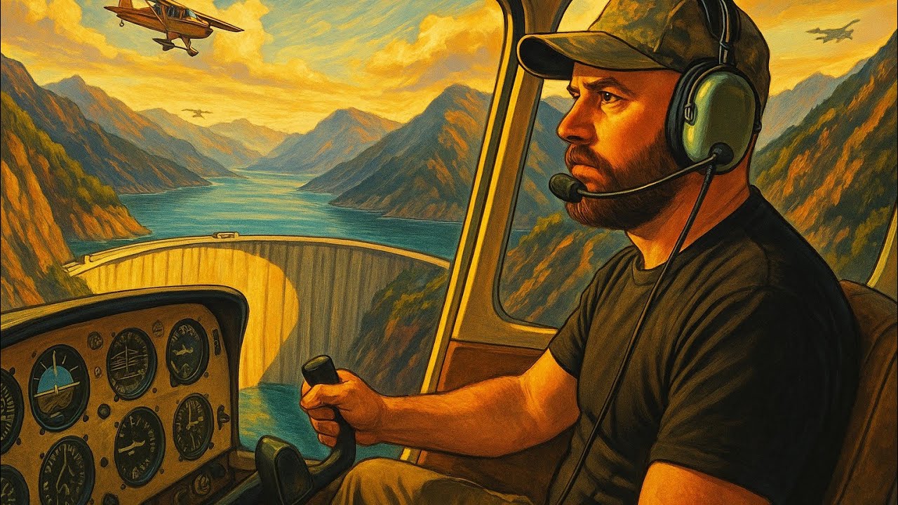 Matt flies over the Contra Dam featured in Goldeneye 007 - YouTube