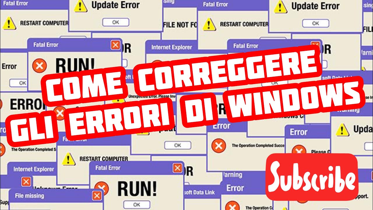 Come correggere gli errori di Windows - YouTube