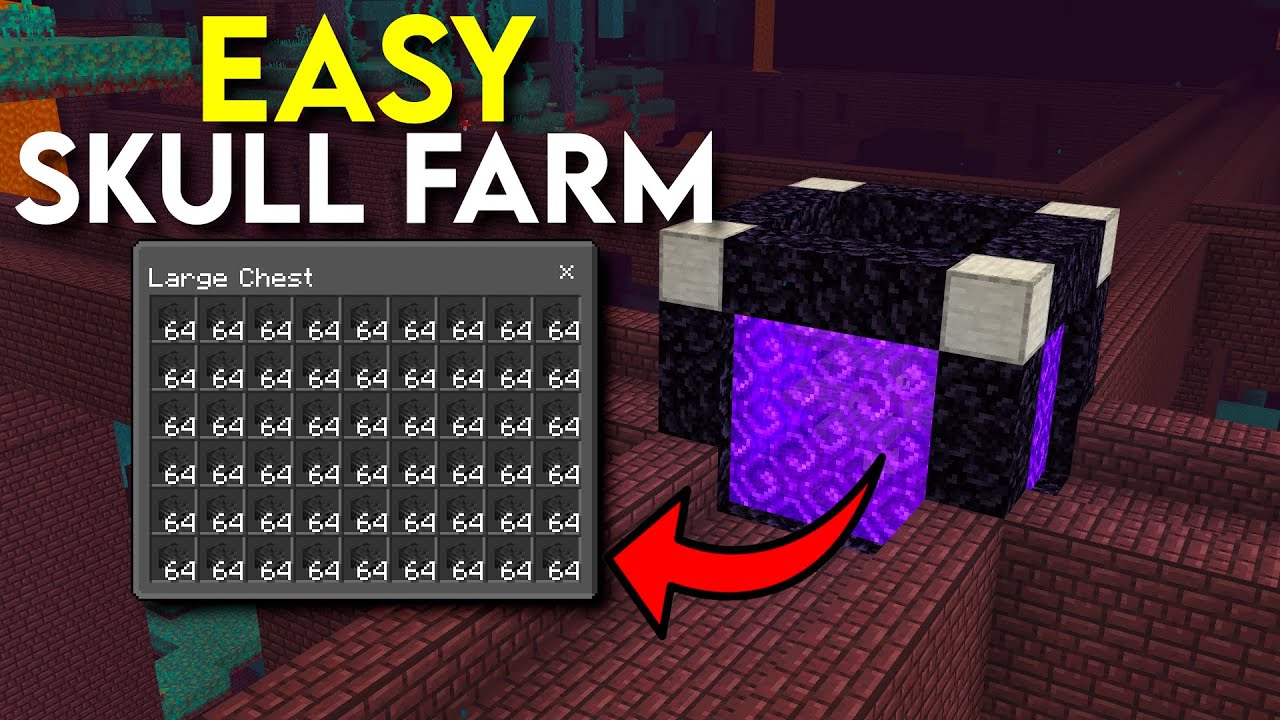 Easiest Wither Skull Farm For Minecraft Bedrock 1.19! - YouTube