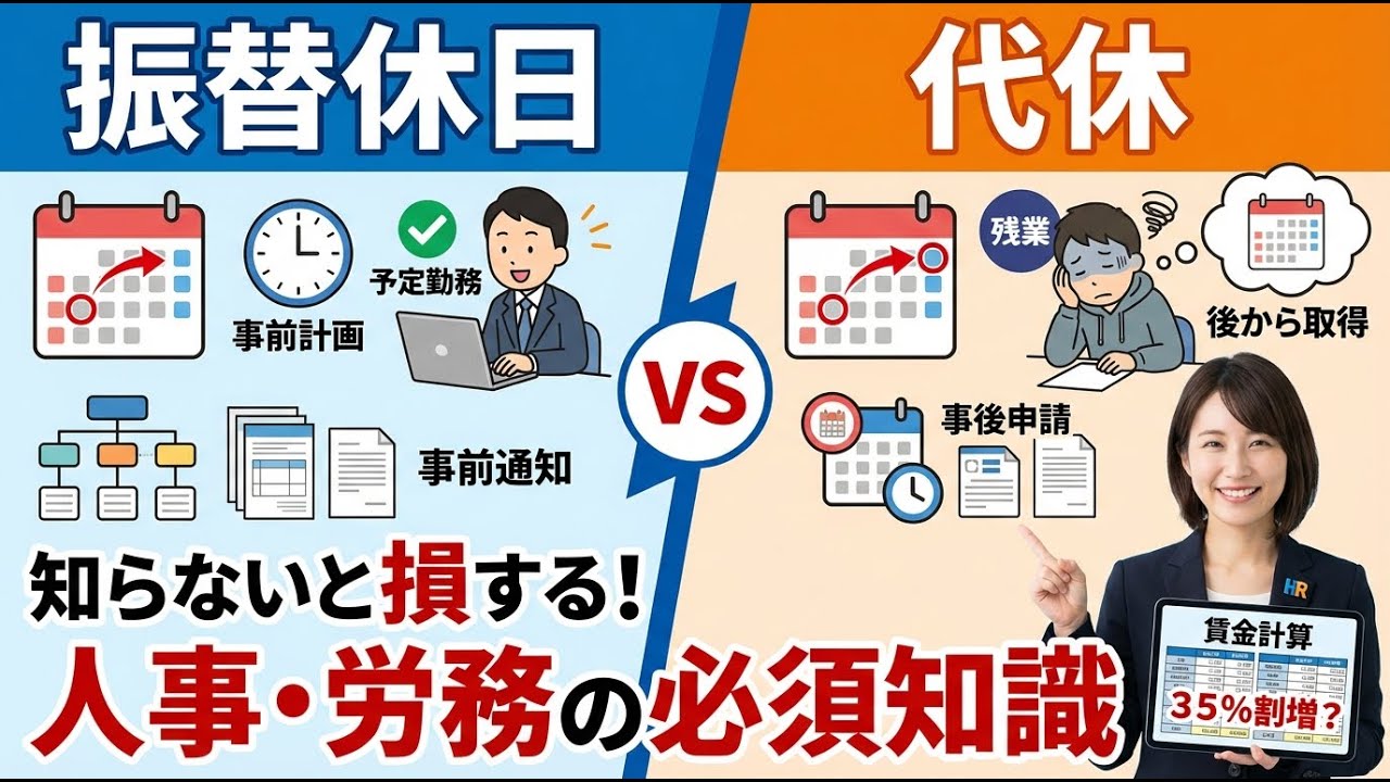 振替休日と代休は何が違う？ - YouTube