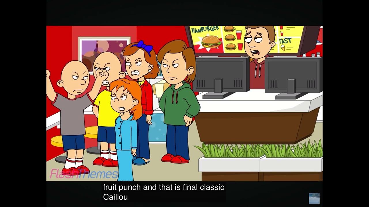 Classic Caillou misbehaves at McDonald’s/ Grounded - YouTube
