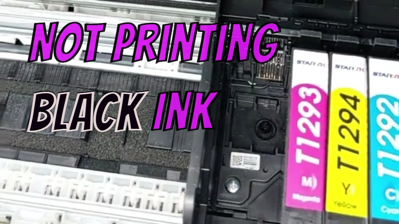 How To Fix Epson Printer Not Printing Black | Epson Black Ink Not ...