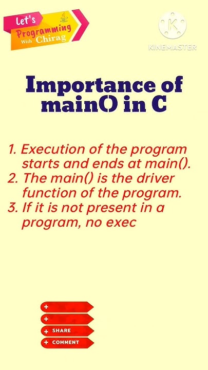 Main In C Language Computerscience Programming Javaprogram Python Cprogramming Cpp 