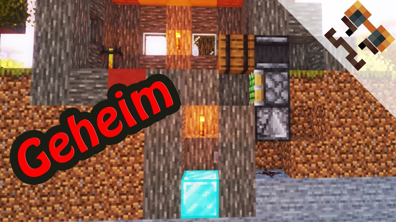 Versteckter Tunneleingang mit Fass [Minecraft Redstone Tutorial 1.16 ...