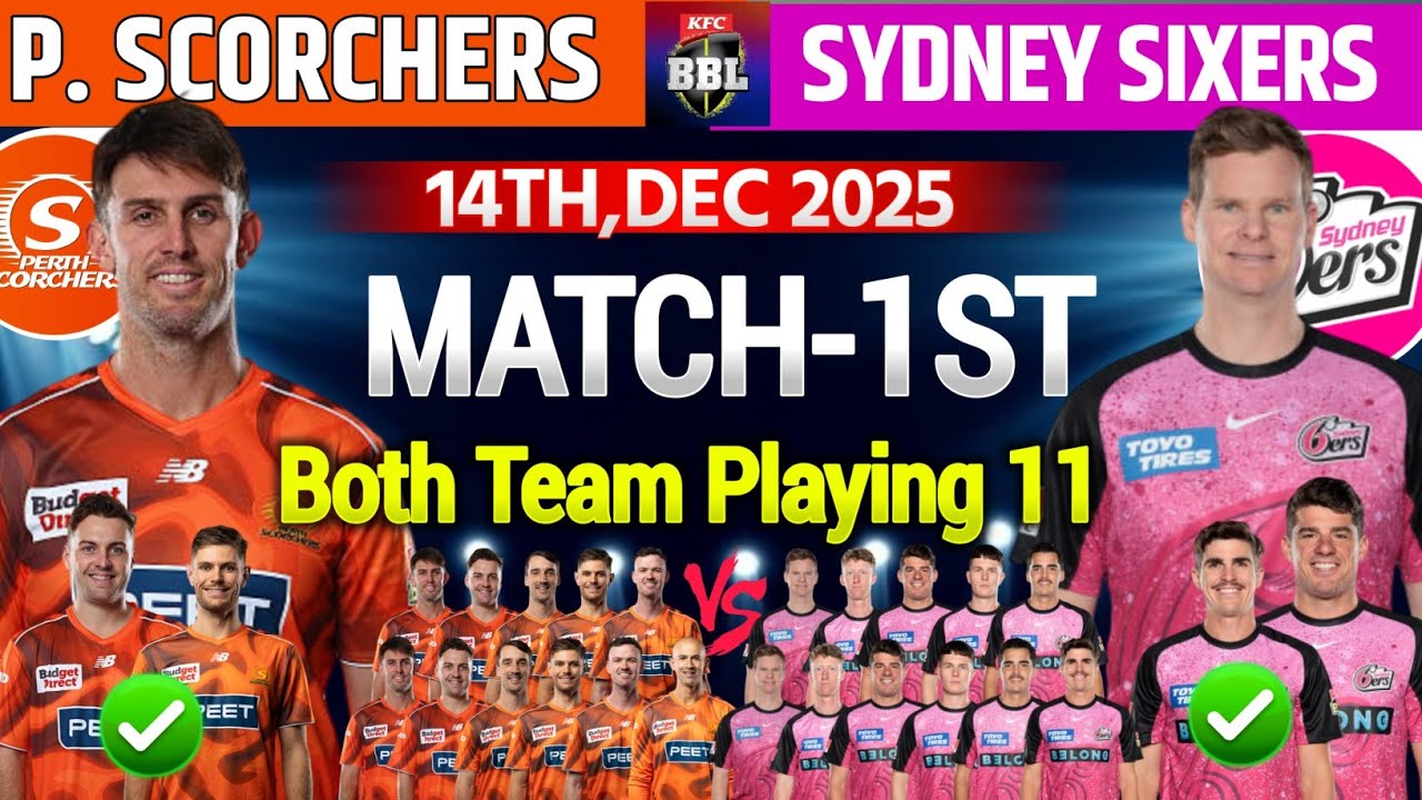 BBL 2025-26|Perth Scorchers vs Sydney Sixers Match 1st Confirm final ...