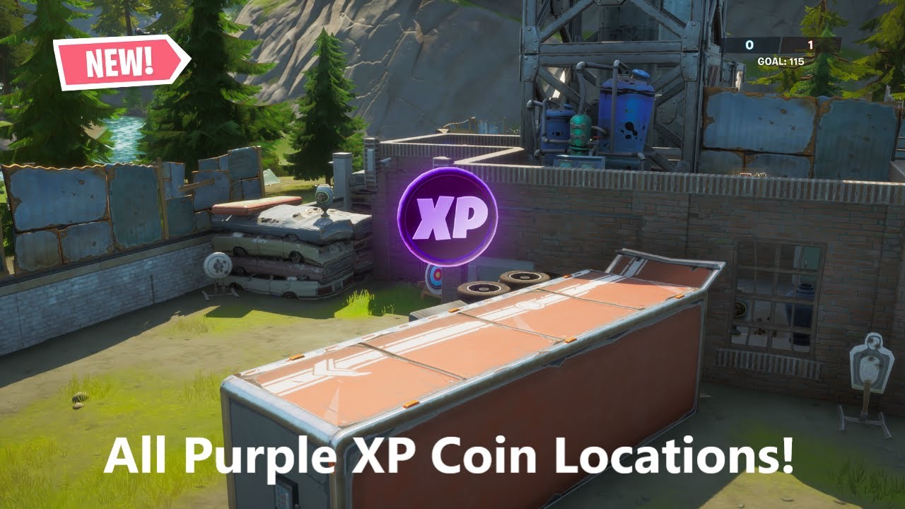 All Purple XP Coin Locations-Chapter 2, Season 4, Week 2 Secret ...