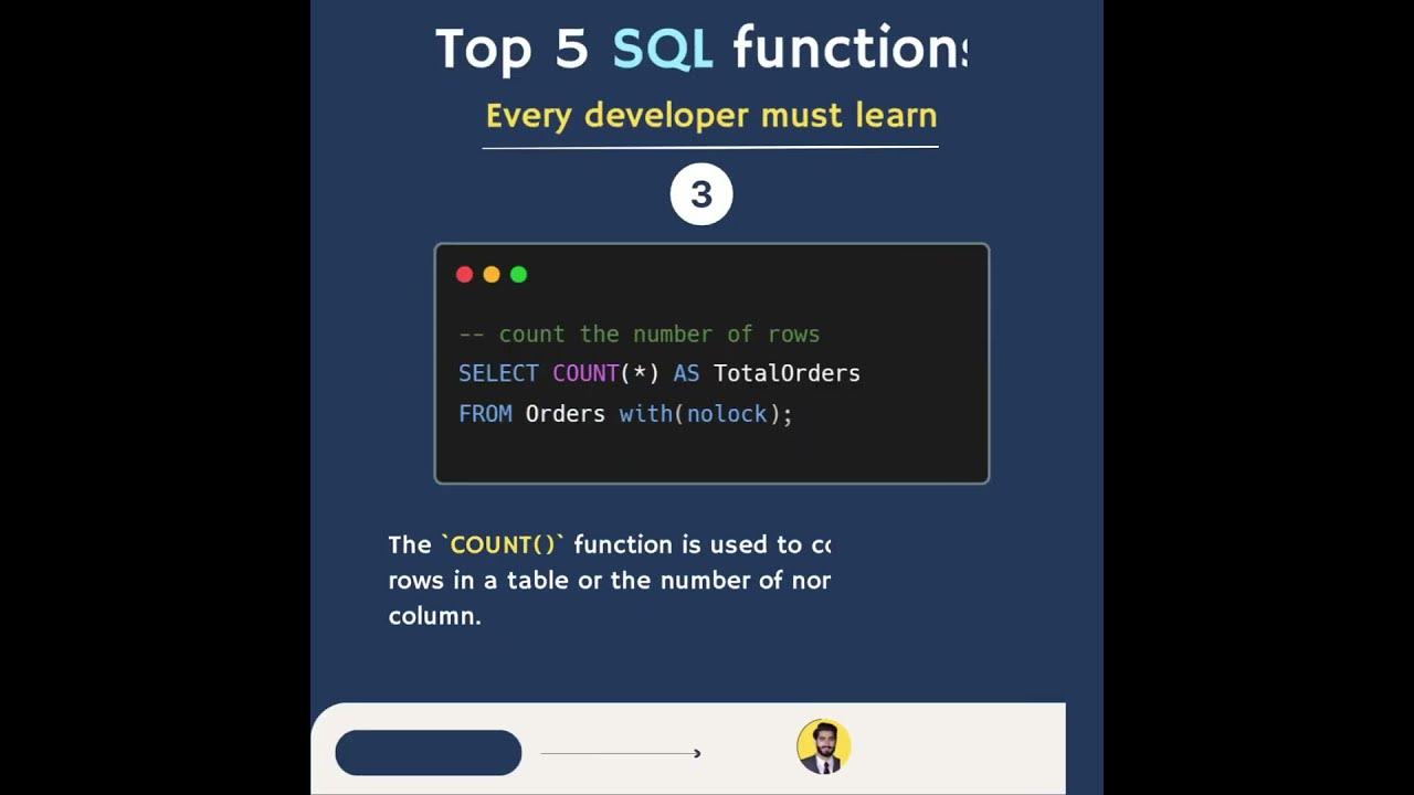 Sql Functions Sqlbasics Learnsql Youtube